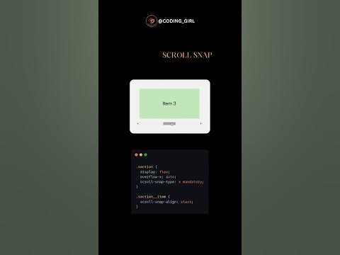 Scroll Snap in HTML and CSS 💫 #bts #codinglover #webdesign #shortvideo #codinglove # ...