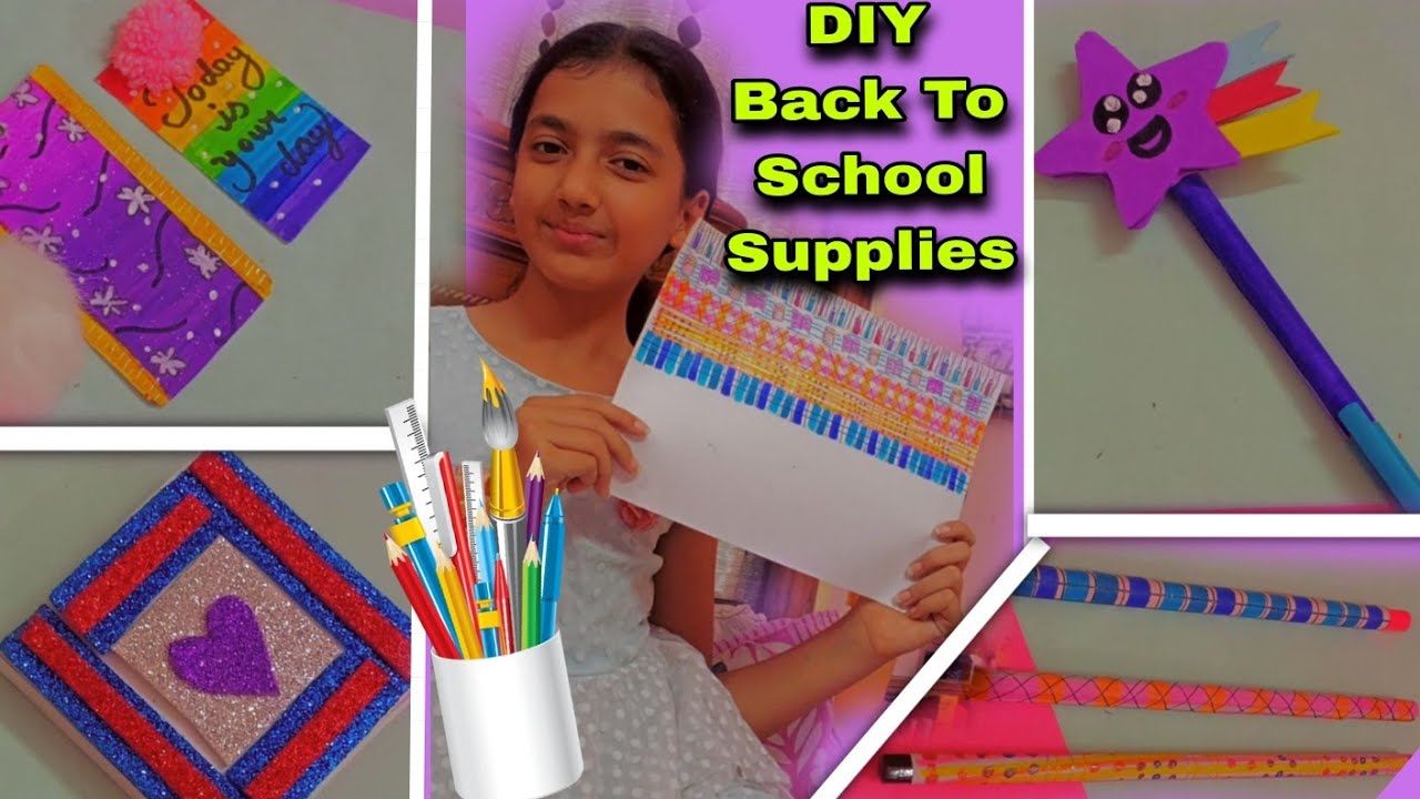 5 DIY CUTE SCHOOL SUPPLIES IDEAS YOU WILL LOVE - BACK TO SCHOOL HACKS ...