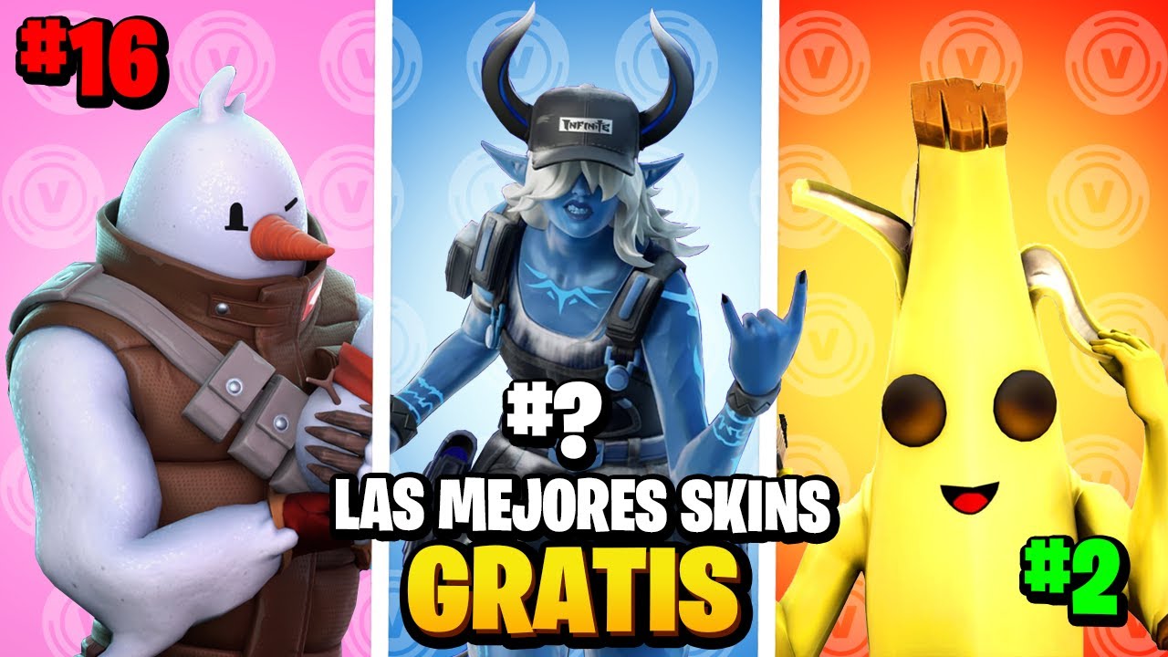 TODAS LAS SKINS GRATIS DE FORTNITE ORDENADAS DE PEOR A MEJOR | ¿CUAL ES ...