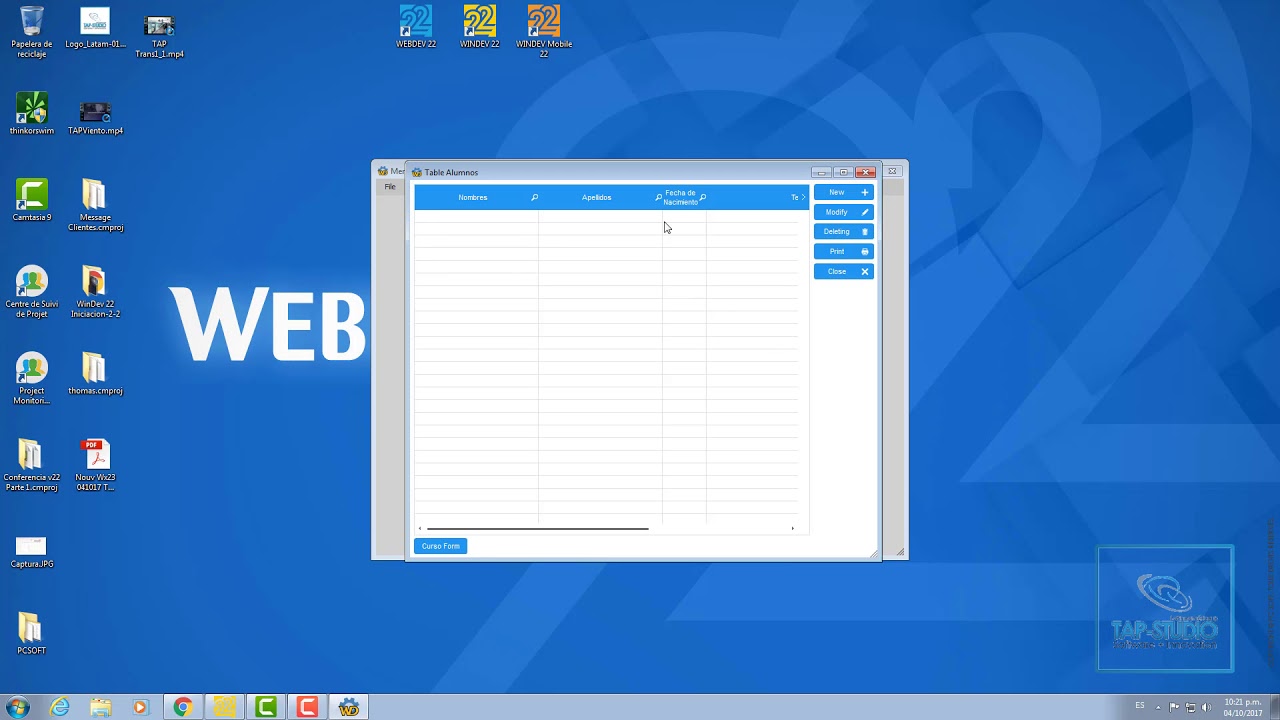 WinDev 22 Los fundamentos - RAD 1 (Creación del proyecto con el RAD ...