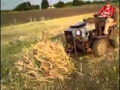 самодельный минитрактор и волокуша для сена - YouTube
