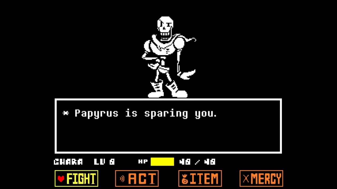 Undertale - Papyrus' Genocide/No Mercy Death [Highlight] - YouTube