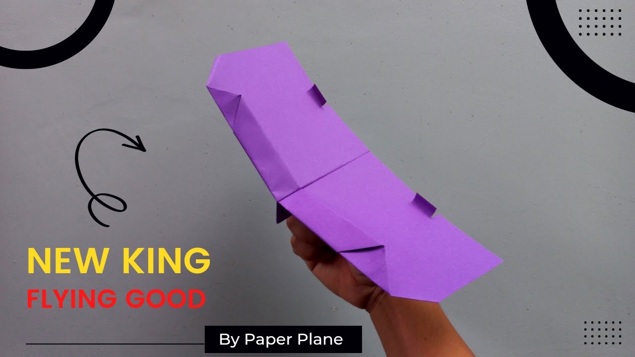 Easy Paper Plane with a Cool Template - How to make a LONG DISTANCE ...