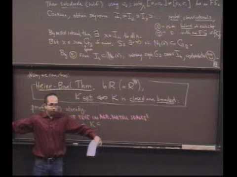 Real Analysis, Lecture 13: Compactness and the Heine-Borel Theorem - YouTube