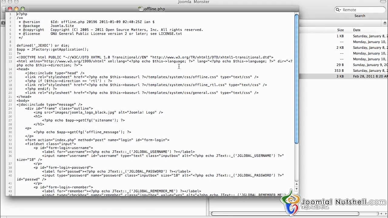 Custom Offline Page - Joomla Nutshell 1.6 / 1.7 Tutorials Updated - 2.5 - YouTube