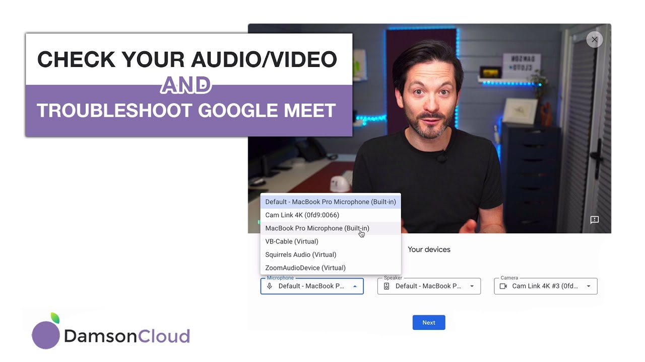 Check Your Audio/Video and Troubleshoot in Google Meet - YouTube