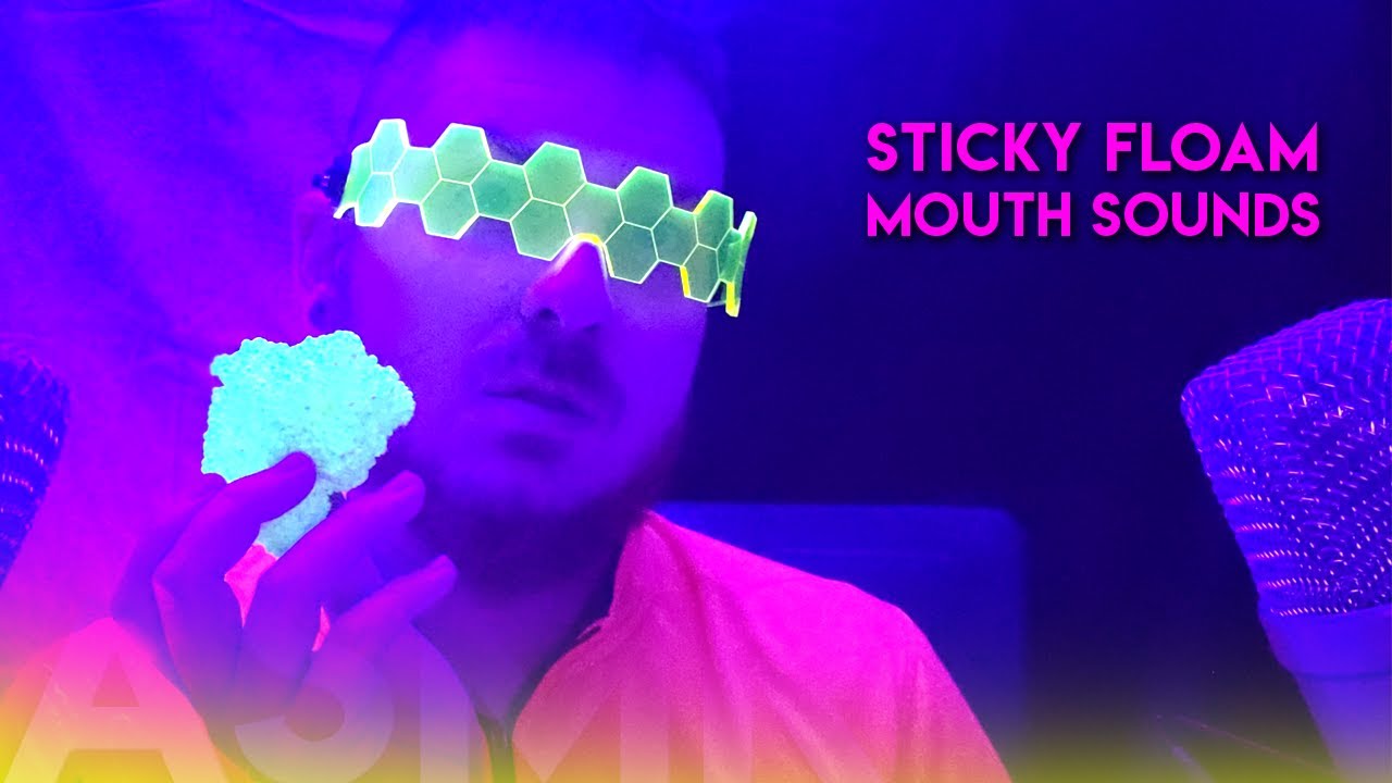 ASMR Sticky Floam & Mouth Sounds - YouTube