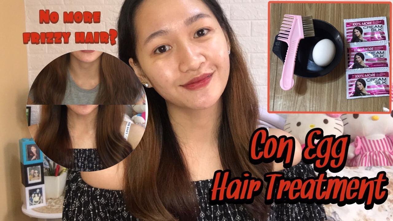 DIY Hair Treatment/Egg + Conditioner for Dry and Damaged Hair - YouTube
