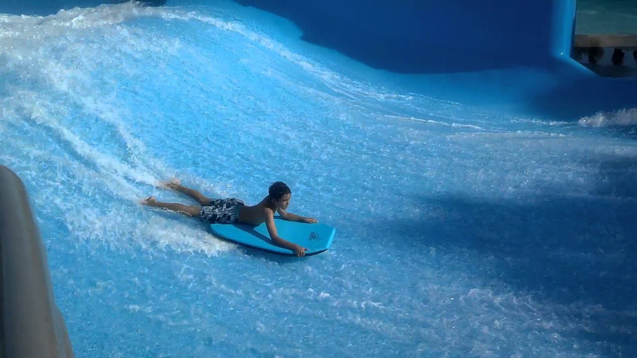 Flow rider at Wave waterpark - YouTube