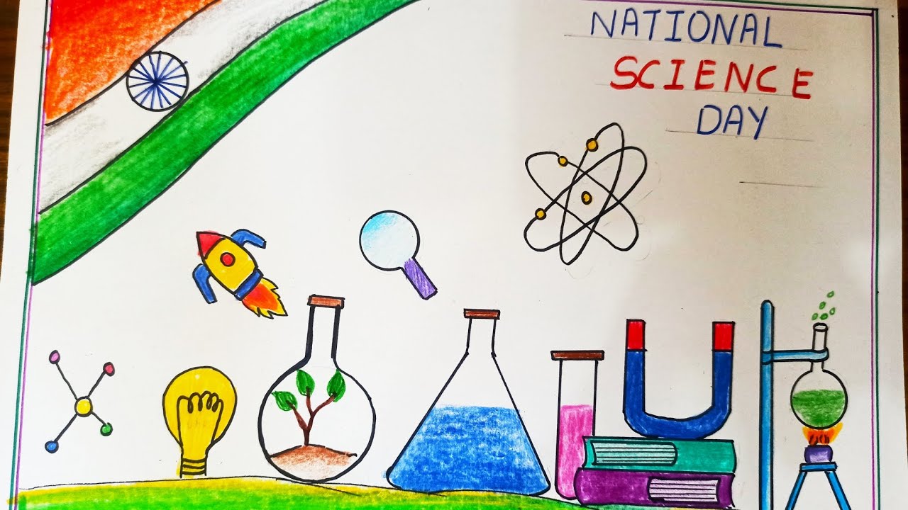 National science day easy drawing/National science day poster drawing ...