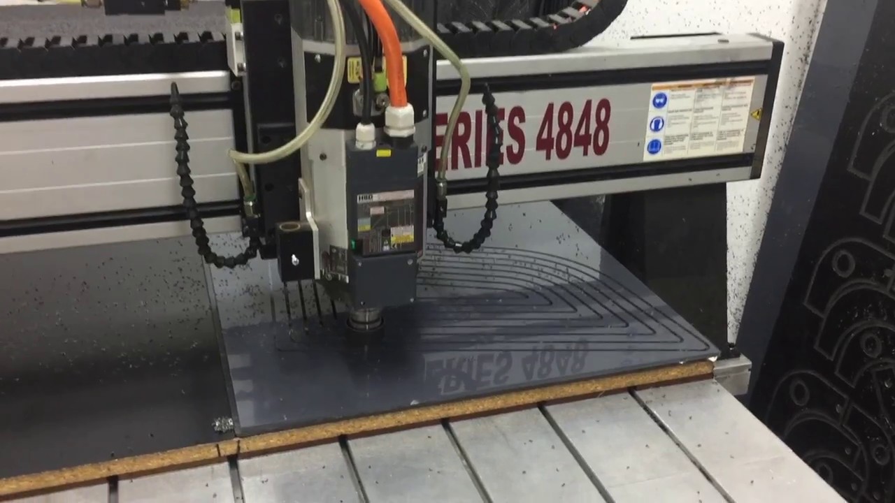 Used LC Plus 4x8 CNC Router for Sale with Coolant System - YouTube