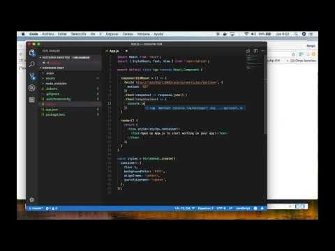 Consumiendo Webservice de tipo REST, JSON con React Native - YouTube