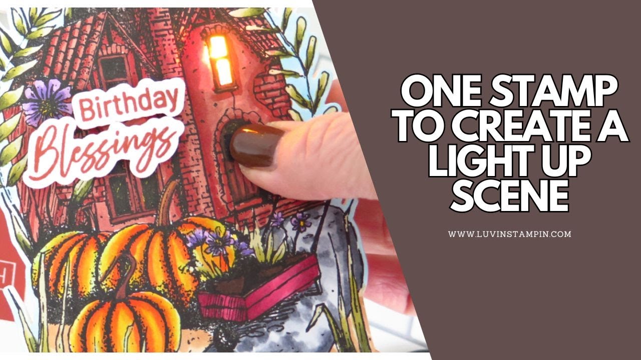 One Stamp Light Up Scene Card - YouTube