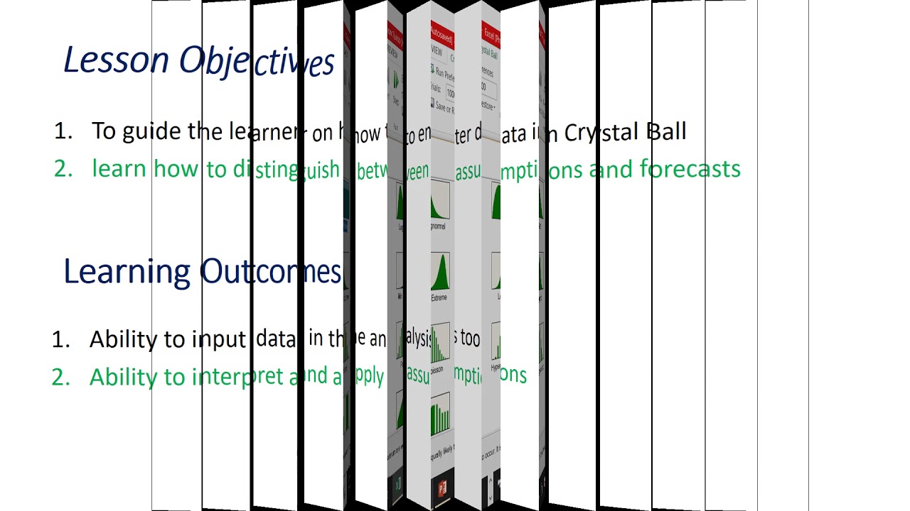 Monte carlo simulation in Crystal ball-Data Entry - YouTube