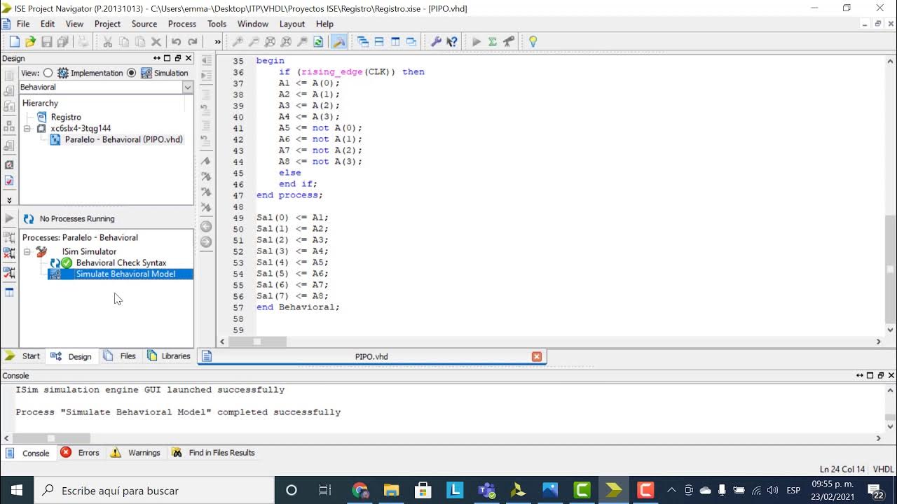 Registro paralelo de 4 bits VHDL. - YouTube