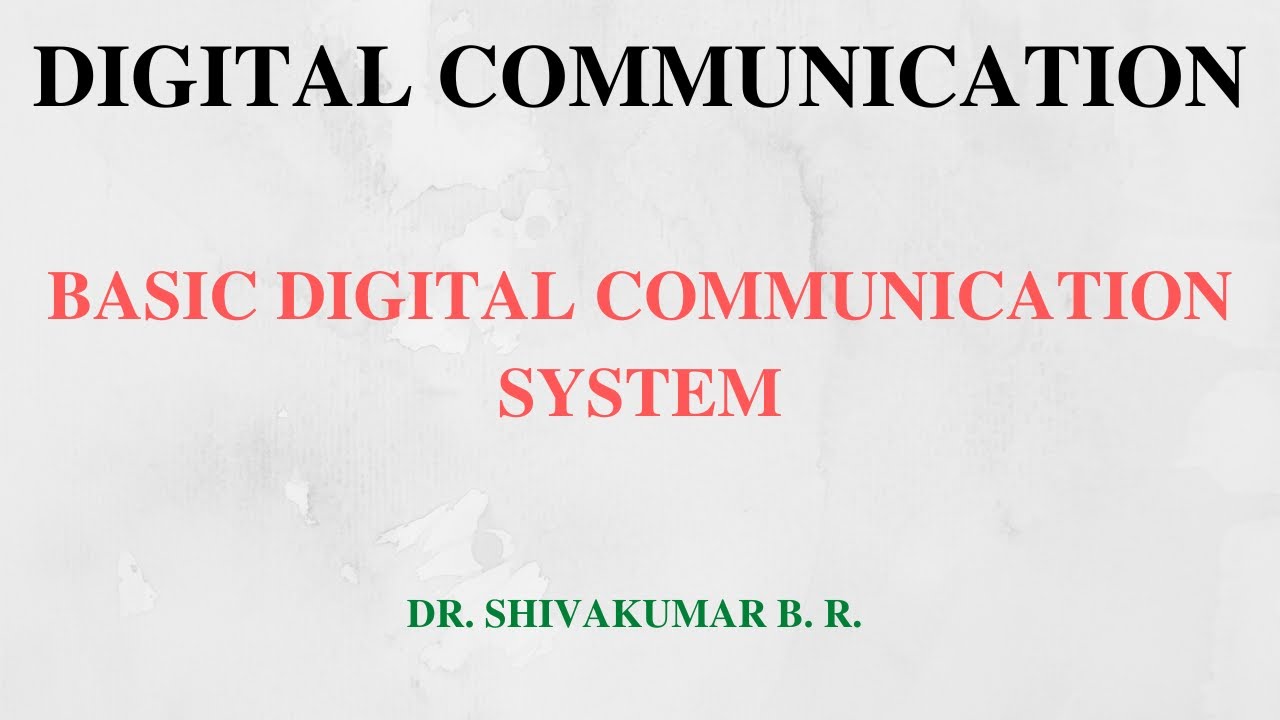 Lecture 2: Basic Digital Communication System - YouTube