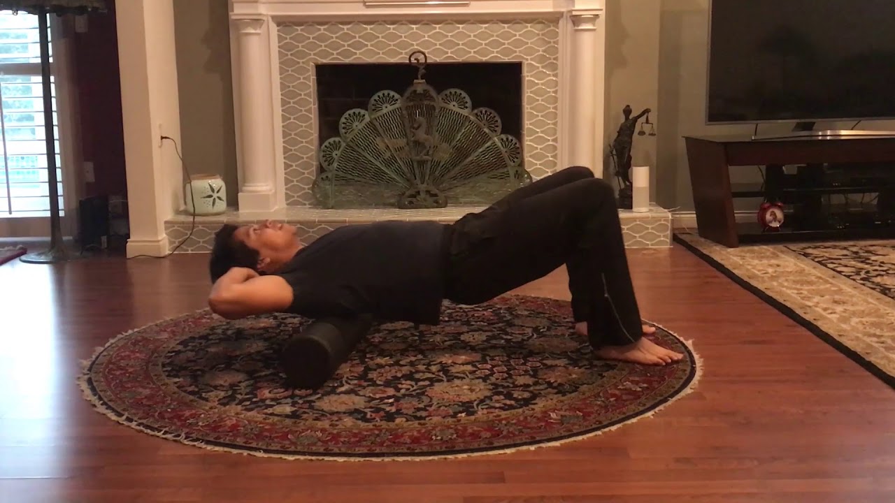 Foam Roller Exercise for Back Pain part 1 - YouTube