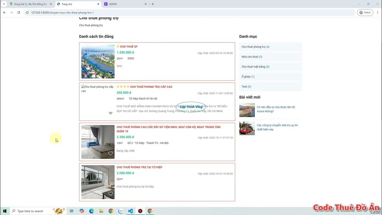 Code Đồ Án Website Quản Lý Phòng Trọ PHP Laravel - YouTube