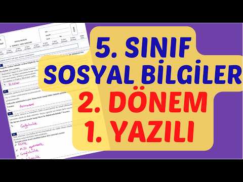 5.SINIF SOSYAL BİLGİLER 2.DÖNEM 1.YAZILI SORULARI VE ÇÖZÜMLERİ