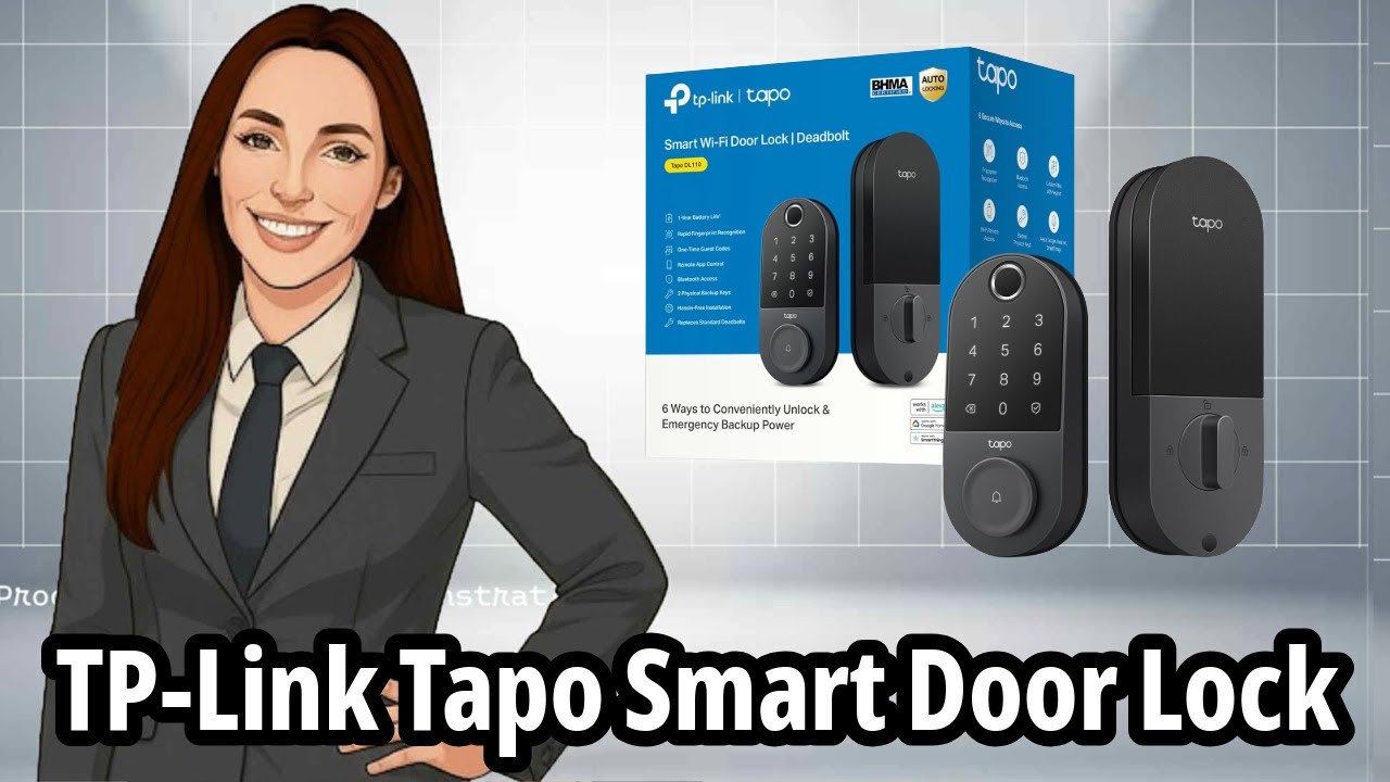TP Link Tapo Smart Door Lock with Built-in Doorbell Fingerprint Scanner ...