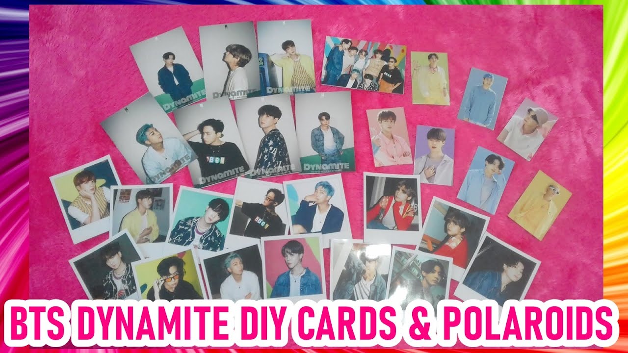 BTS DYNAMITE DIY cards - YouTube