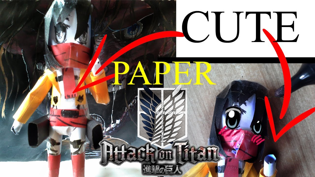 Tiny Mikasa PAPER Action Figure | DIY TUTORIAL | - YouTube