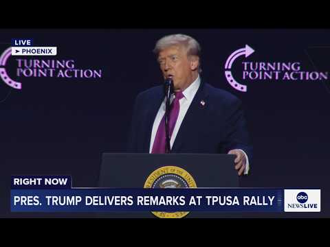 President Trump delivers remarks at a Turning Point USA rally in Phoenix: LIVE