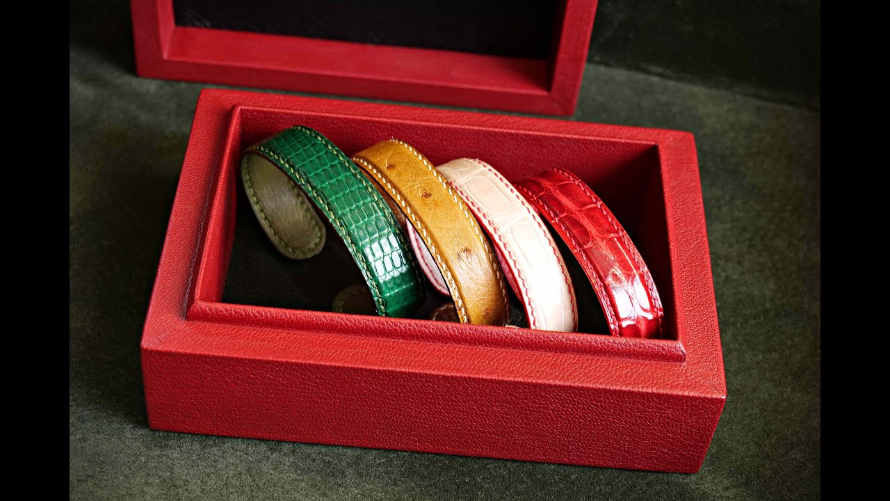 Leather Bangles. A Simple Project For Making Leather Jewelry - YouTube