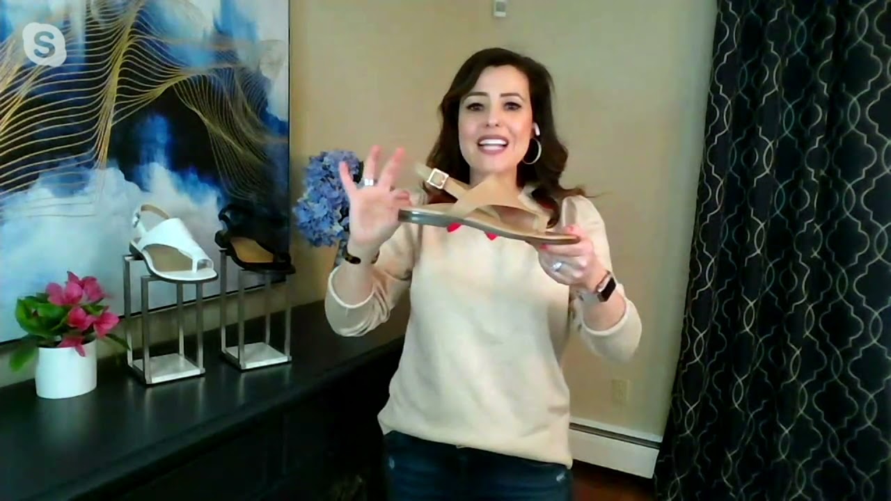 Vionic Tumbled Leather Toe-Loop Sandals - Ella on QVC - YouTube