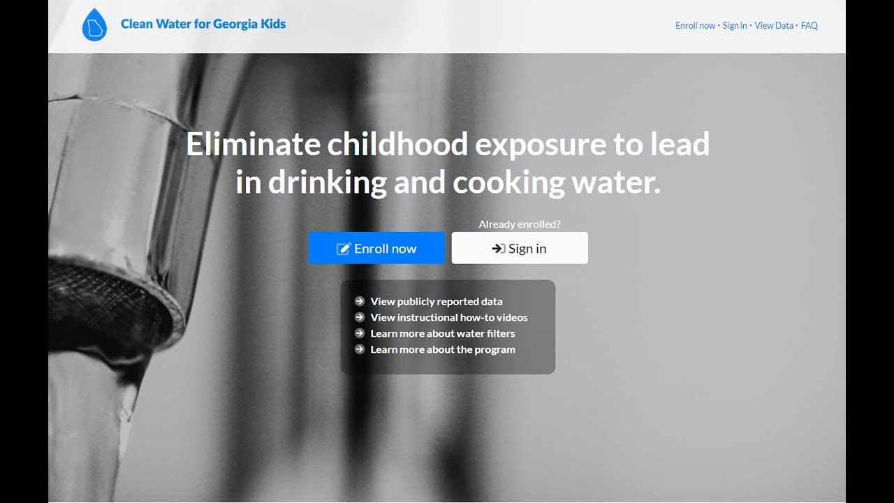 Clean Water for Georgia Kids™ Enrollment Walkthrough - YouTube
