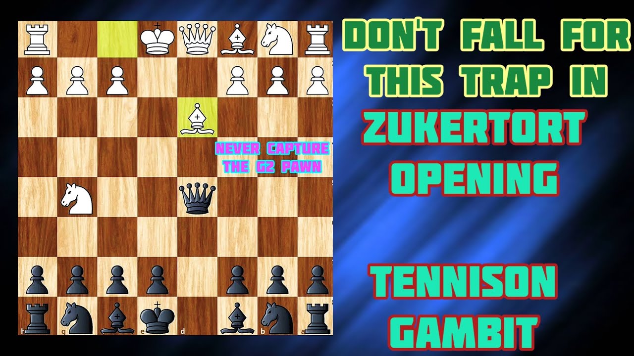 Zukertort opening|Tennison Gambit|Chess Blitz Gameplay|The Queen Trap ...