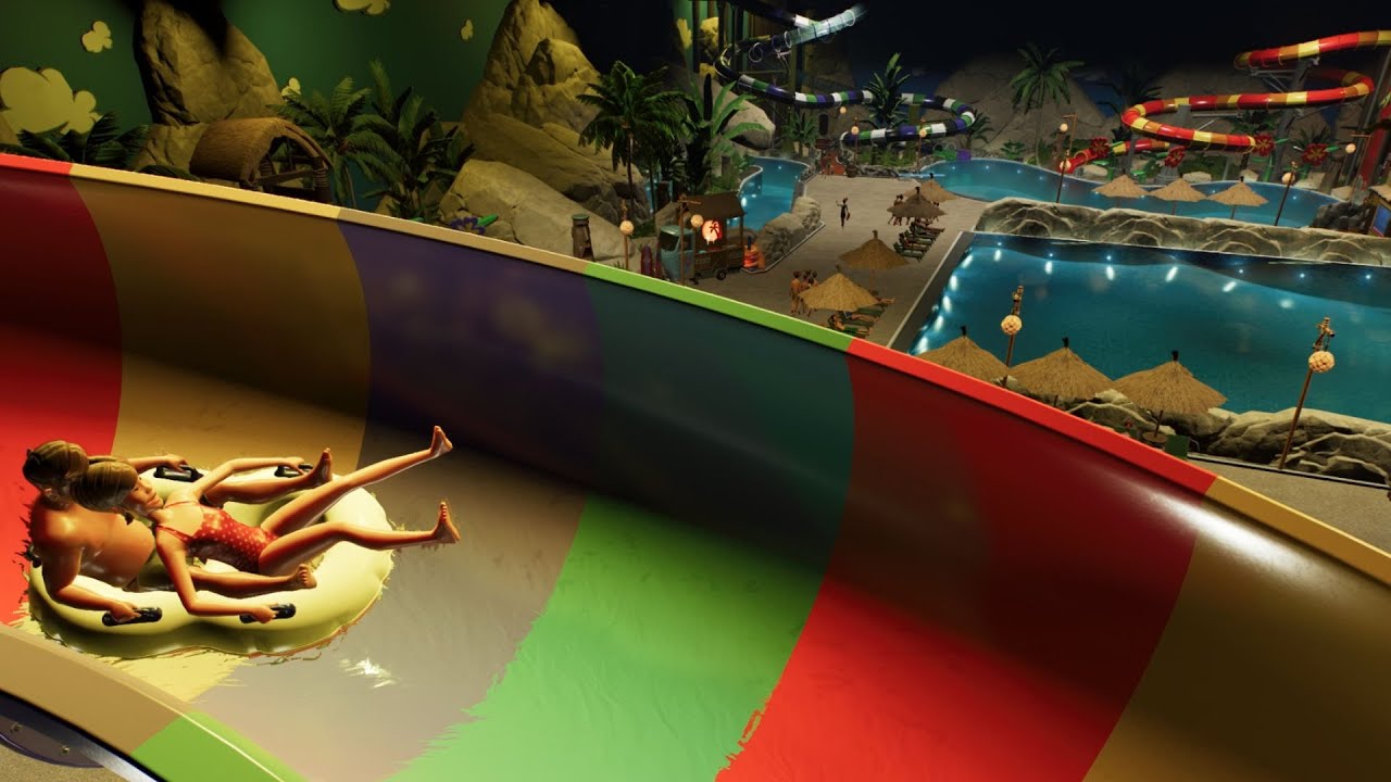 Magic Universe 10+ Waterslides WaterPark Planet Coaster 2 - YouTube