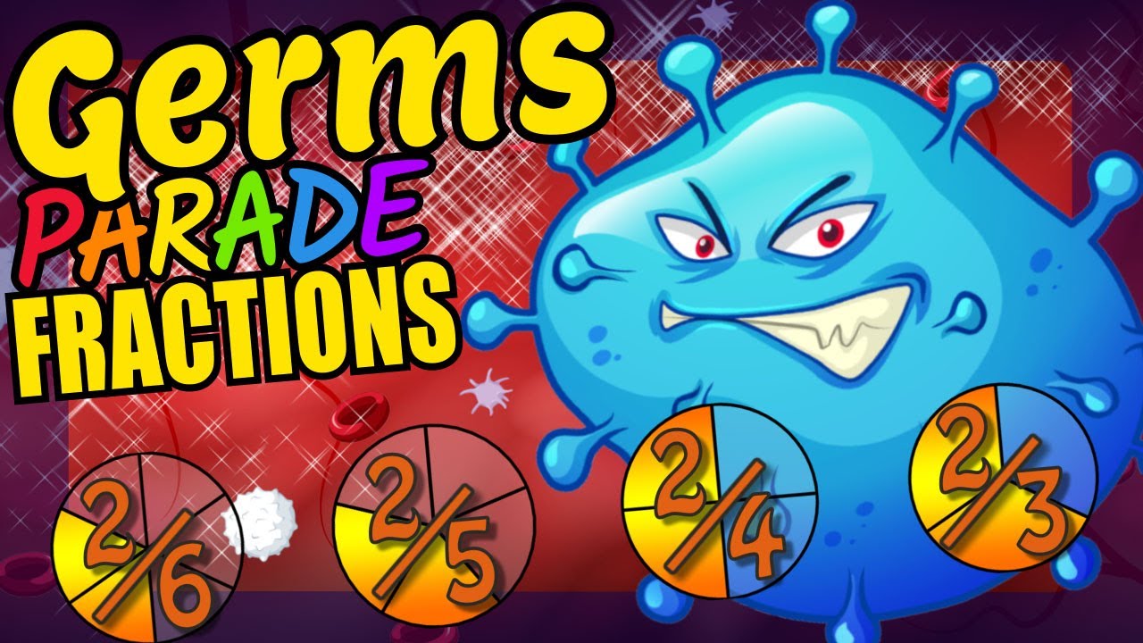 Germs and Viruses Teaching Simple Fractions Educational Math Video for ...