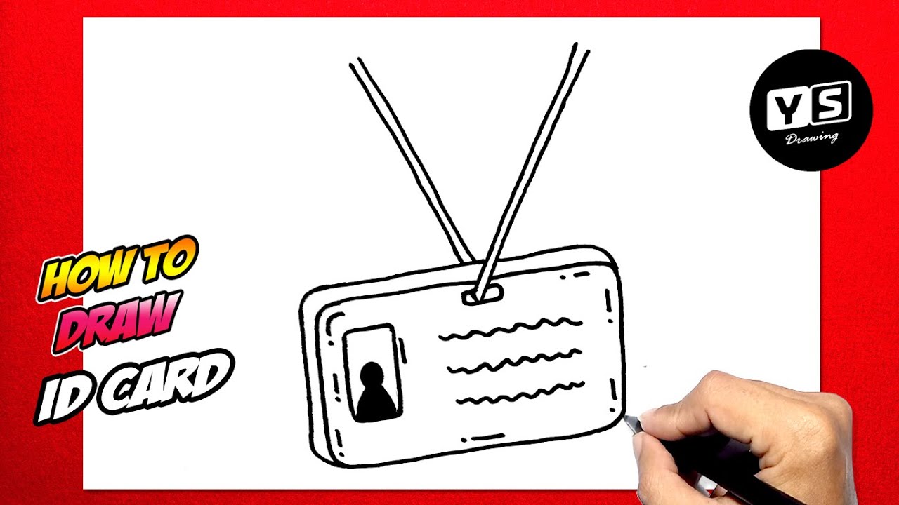 How to draw ID Card - YouTube