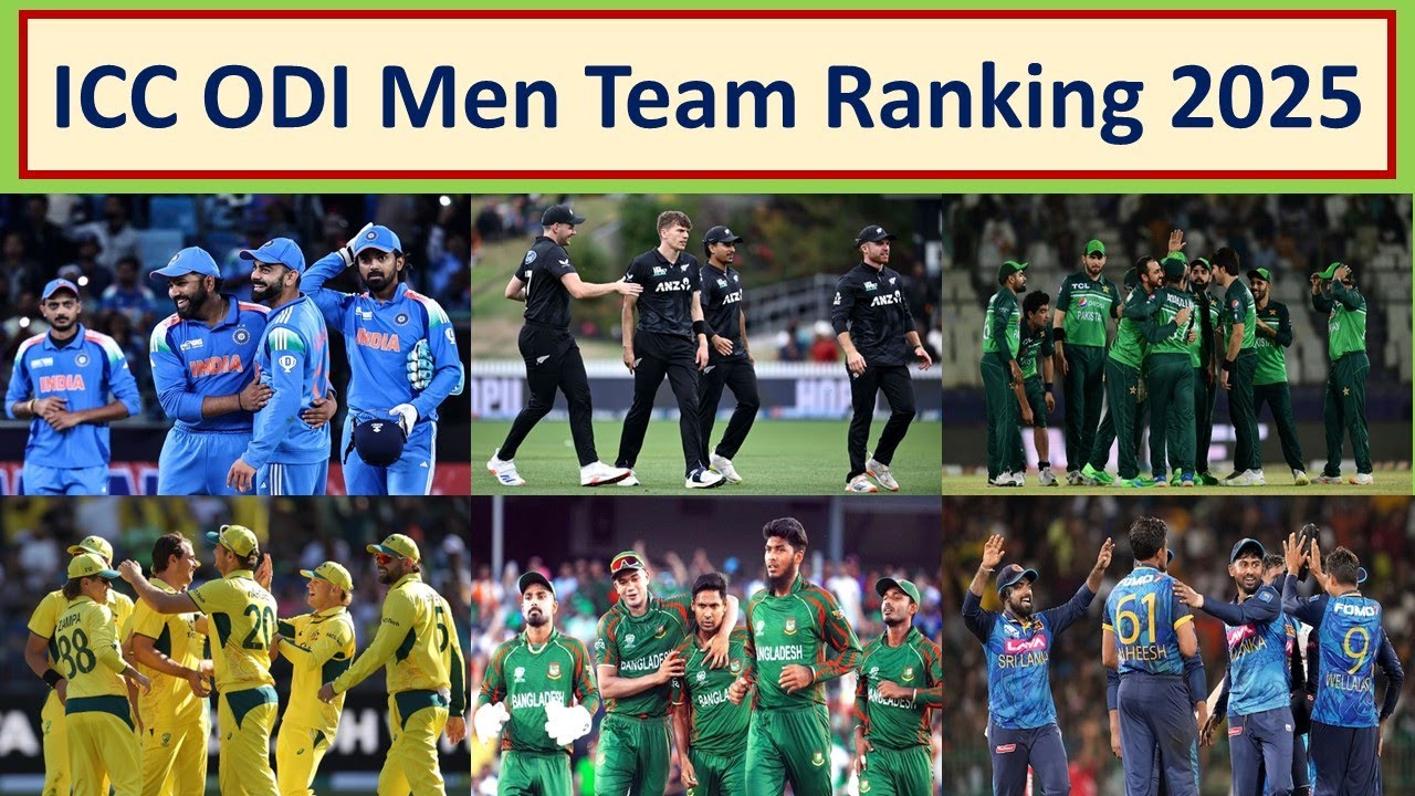 ICC Men One day International Team Ranking December 2025 - YouTube