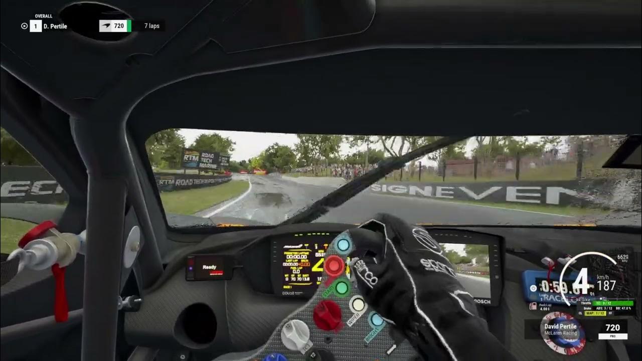 ACC Onboard Lap: McLaren 720S GT3 EVO at Mount Panorama CDA4 Wet - YouTube