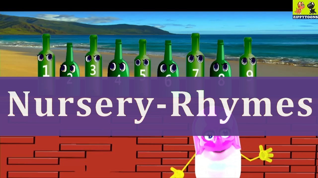 Animated Nursery Rhymes | Ten Green Bottles | Kids Songs With Lyrics By ...
