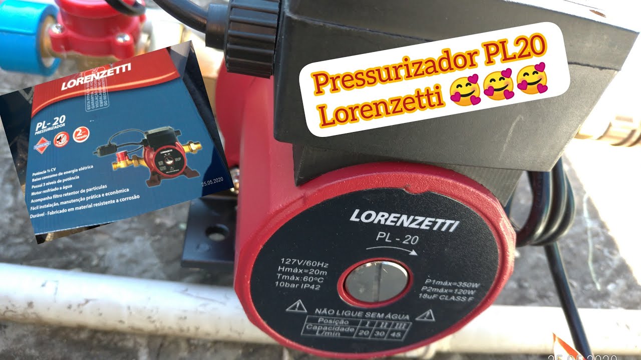 Como fazer instalação de Pressurizador Lorenzetti PL20 👷 baixa pressão ...