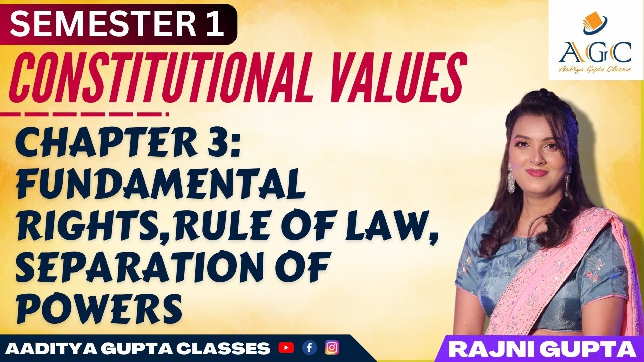 SEMESTER 1 | CONSTITUTIONAL VALUES FUNDAMENTAL RIGHTS, RULE OF LAW ...