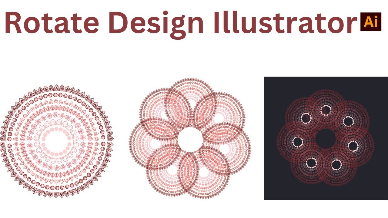 Rotated Circle Design | Illustrator Tutorial | #illustrator #youtube # ...