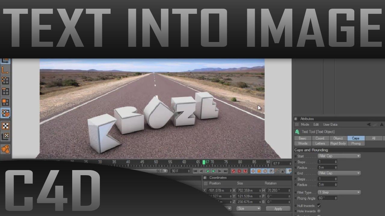 Realistic text into image/photo Cinema 4D Tutorial - YouTube