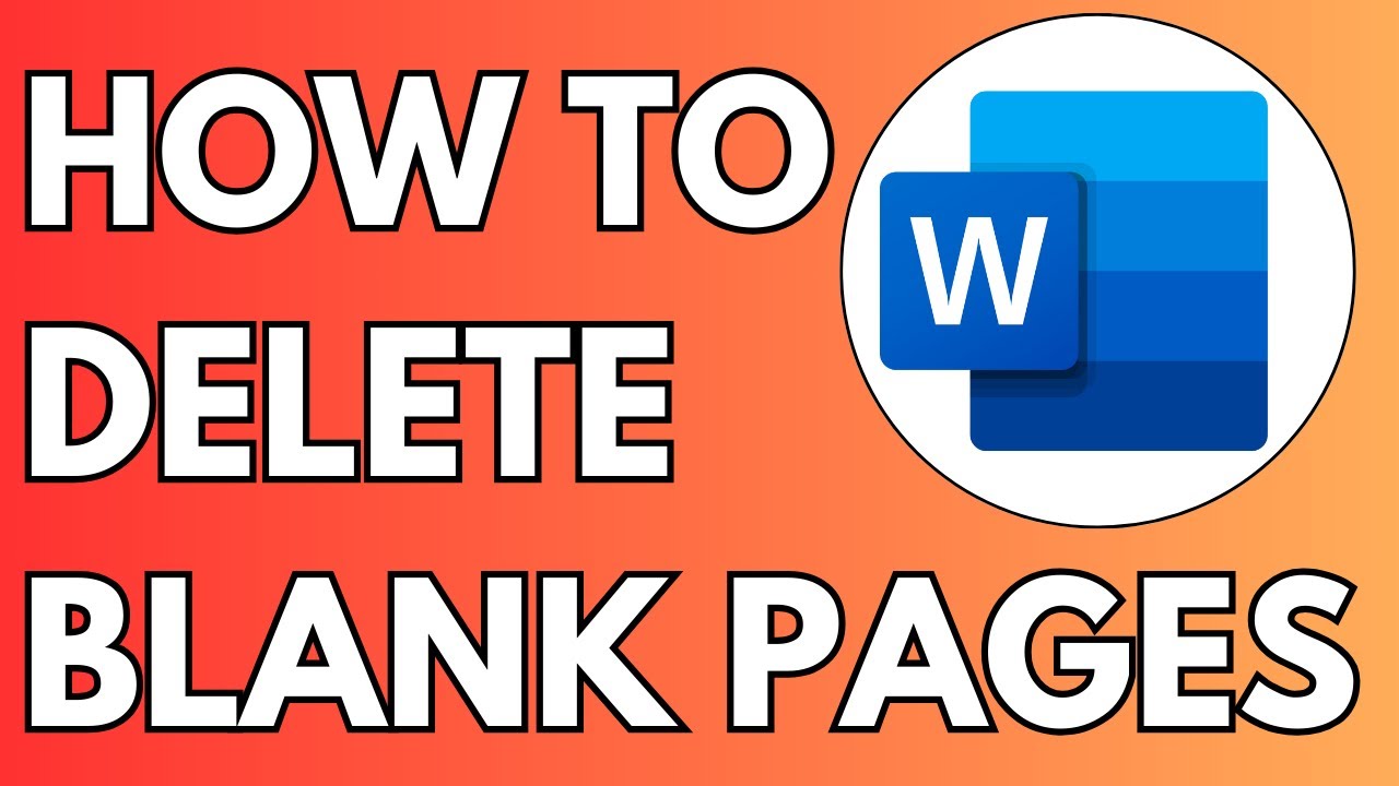 How to Delete Blank Pages in Word (2024) Step By Step - YouTube