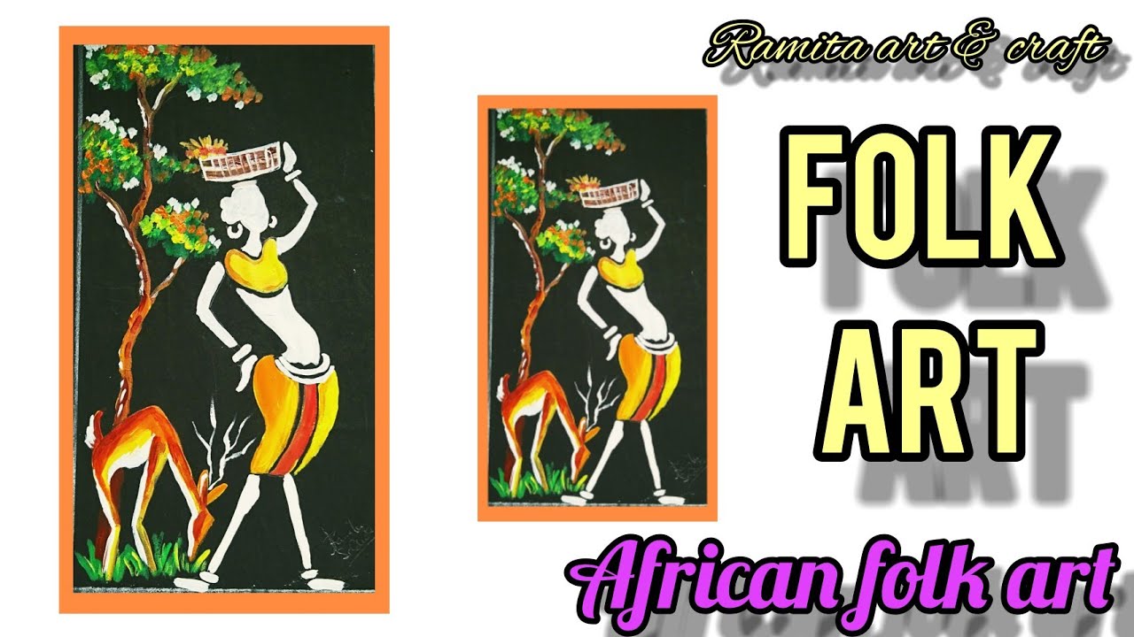 african folk art ।। african tribal art ।। how to draw folk art ...