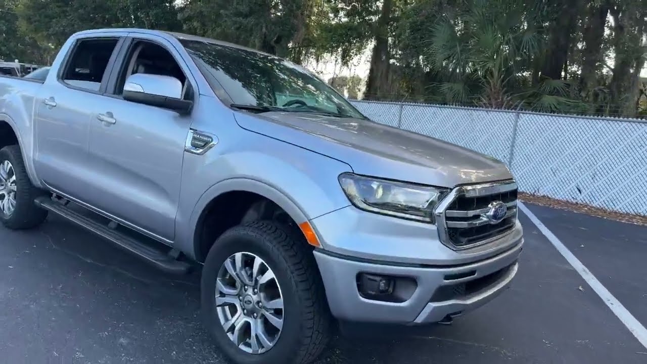2021 Ford Ranger LARIAT Truck Super Crew Gray - YouTube