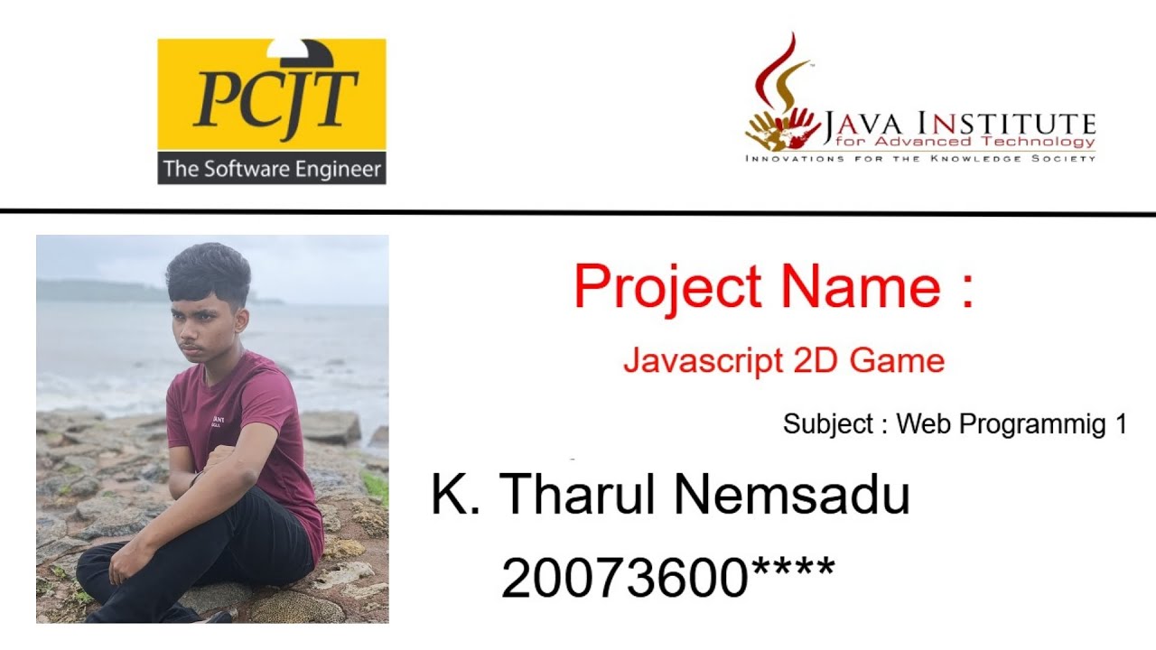 JavaScript 2D Game Development | Java Institute | The Red Hat Boy - YouTube