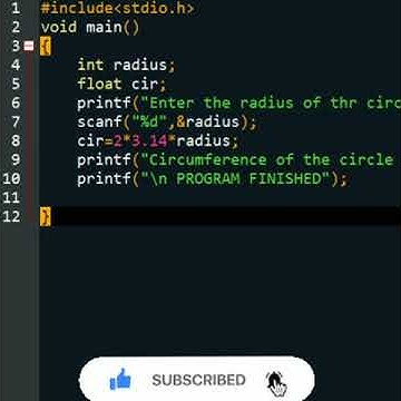 #C13 To find Circumference of a Circle in C | computer programming | #shorts #coding # ...