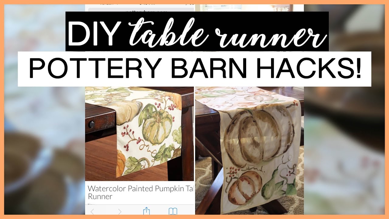 DIY FALL TABLE RUNNER | Pottery Barn Hacks! - YouTube