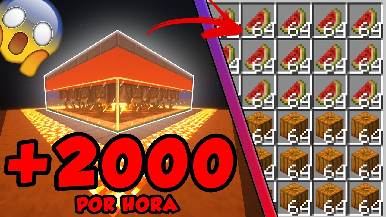La MEJOR GRANJA de SANDÍA 🍉 y CALABAZAS 🎃 MINECRAFT 1.15.2 *+2000 ...