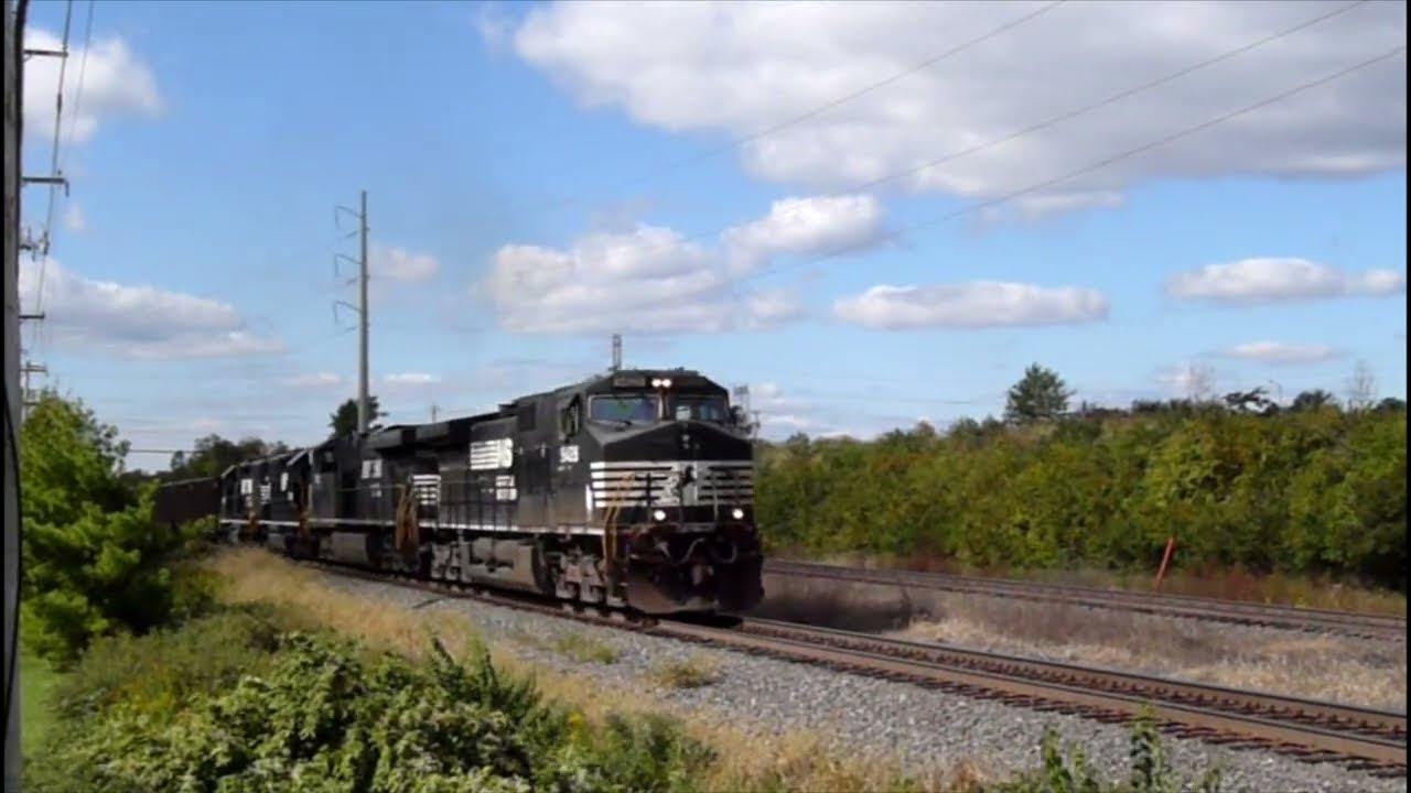 20151015 October 15 2015 NS 520 C40-9W ES40DC GP40-2 GP38-2 NS Morrisville Line H84 Dale ...