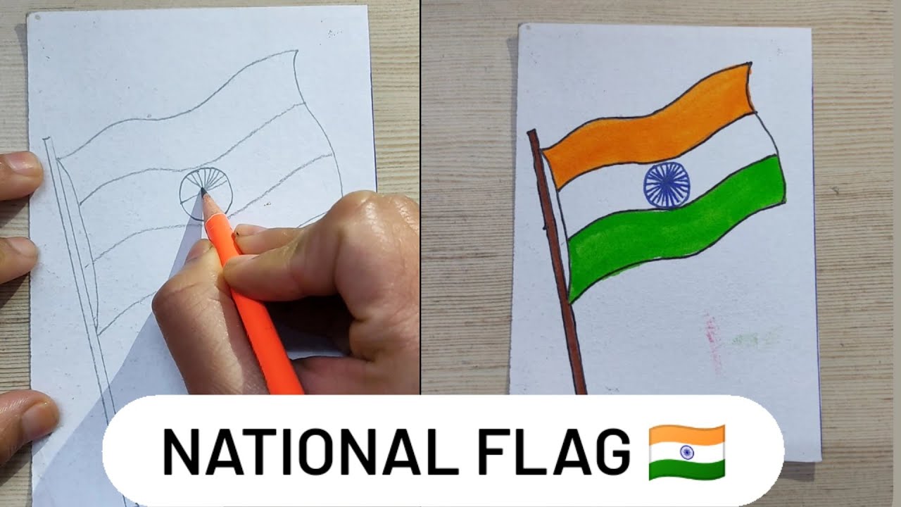 National Flag/easy to draw /step by step. - YouTube